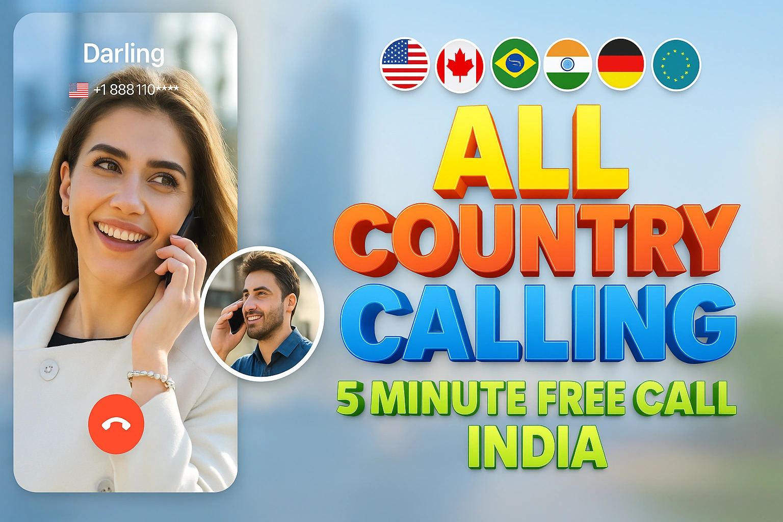 Skyper: Quick 5 Minute Free Call India – & 200+ All Country Calling ...